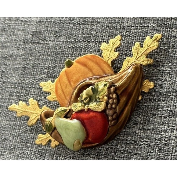 Kenneth Cole | Jewelry | Vintage Kc Kenneth Cole Brooch Fall Pumpkin ...